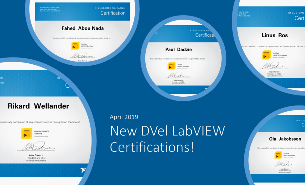 Five new LabVIEW Certifications - DVel